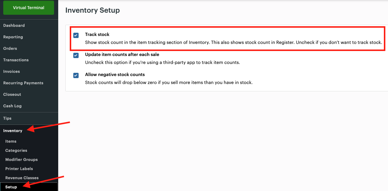 Track Stock From Your Clover Inventory